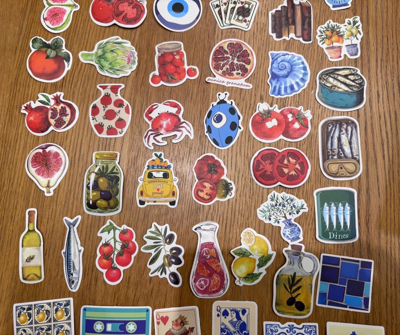 Mediterranean Stickers – 10-piece Travel Scrapbook Decals - Etsy