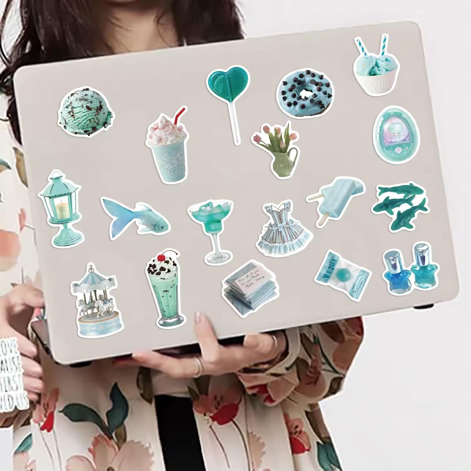 Mint Green Stickers- 10-25-50 Random Mint Green Stickers- Mint Green ...