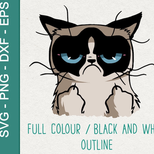 Grumpy Cat Card - Etsy