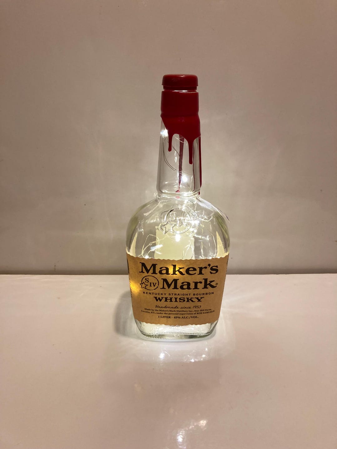 Maker's Mark Bourbon Bottle Light - Etsy