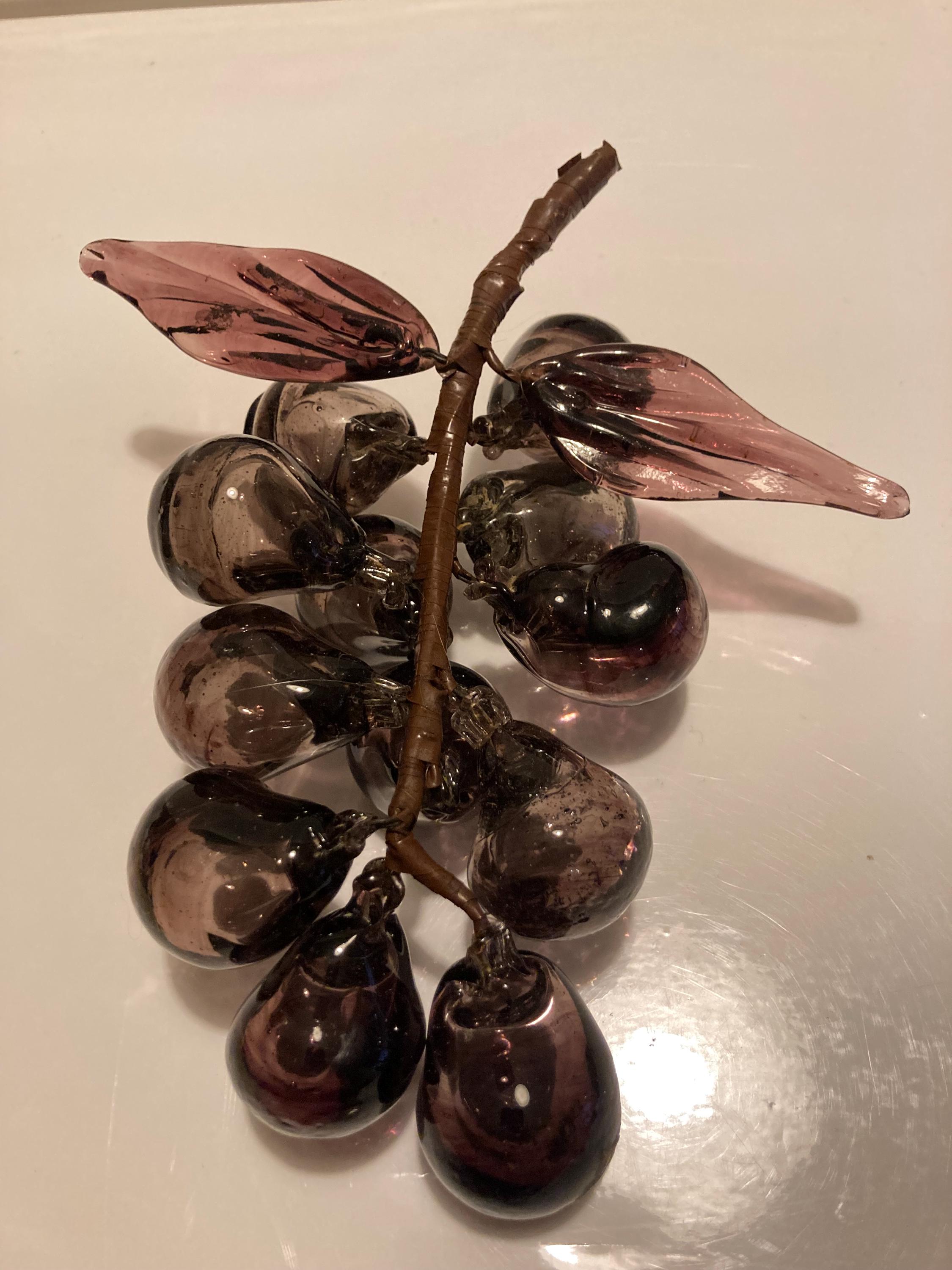 Glass Grape Cluster, Vintage 1960's - Etsy