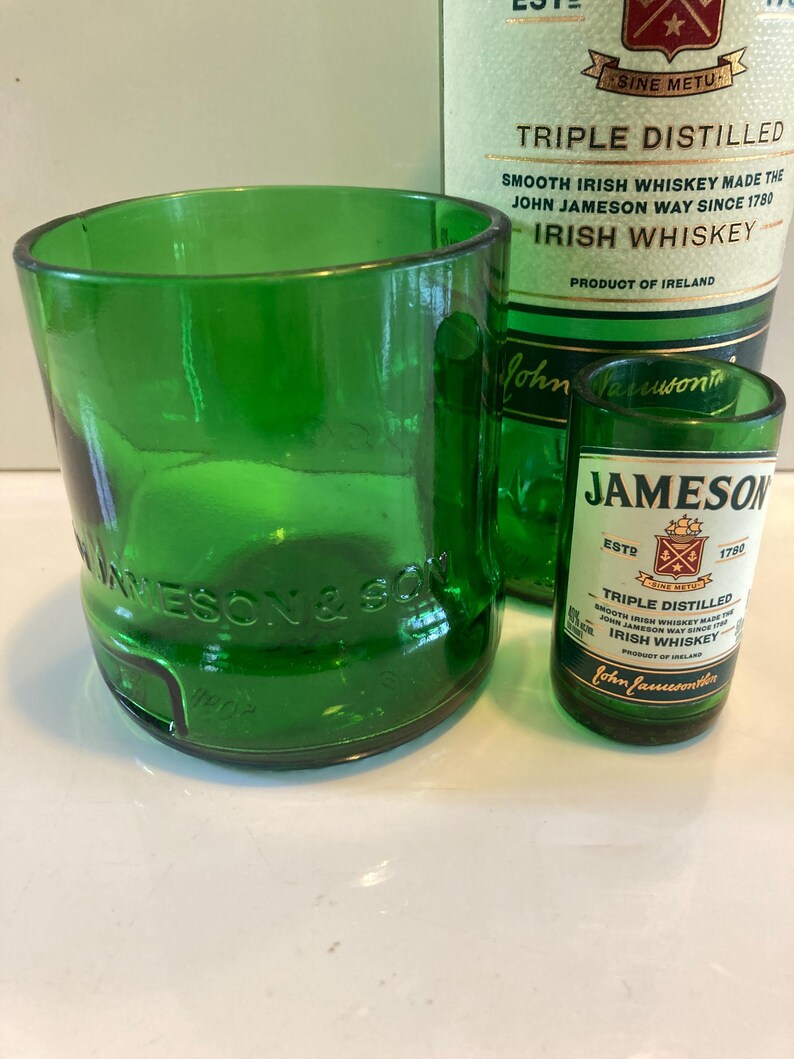 Jameson Drinking Glasses Cut From Bottles - Etsy
