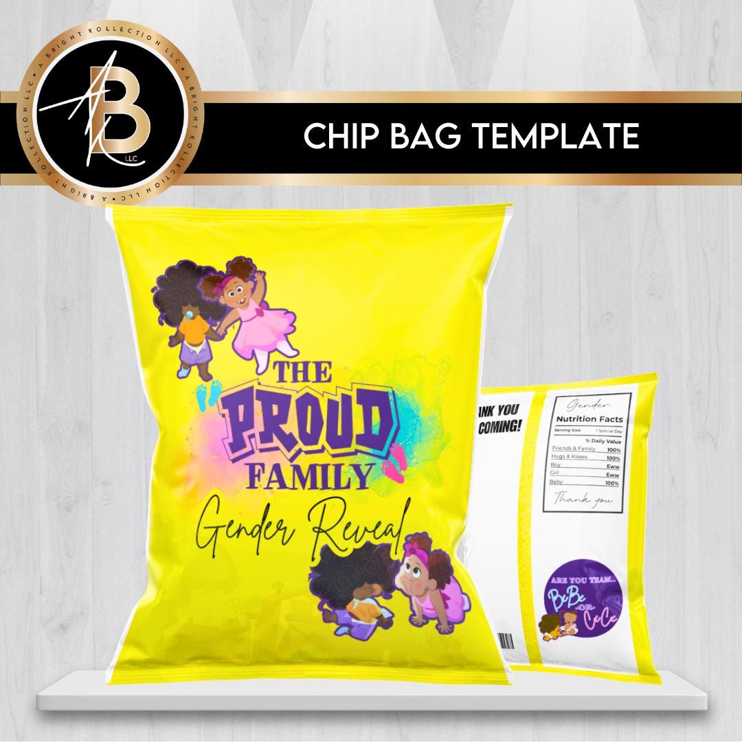 The Proud Family Chip Bag for Party Favors Digital Printable Instant ...