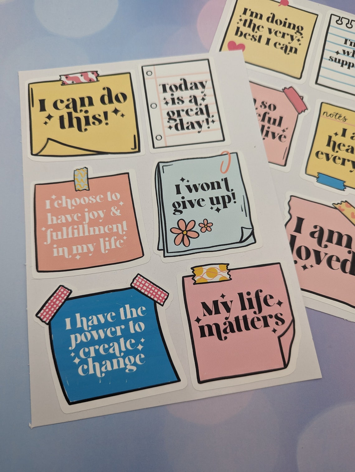 Note to Self Stickers Positive Self Care Self Love Affirmations ...