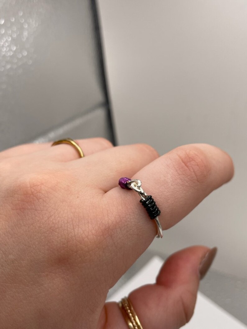 Asexual Pride Ring Ace Demisexual Aspec Queer Pride Wire Wrapped Wrapping Ring - Etsy