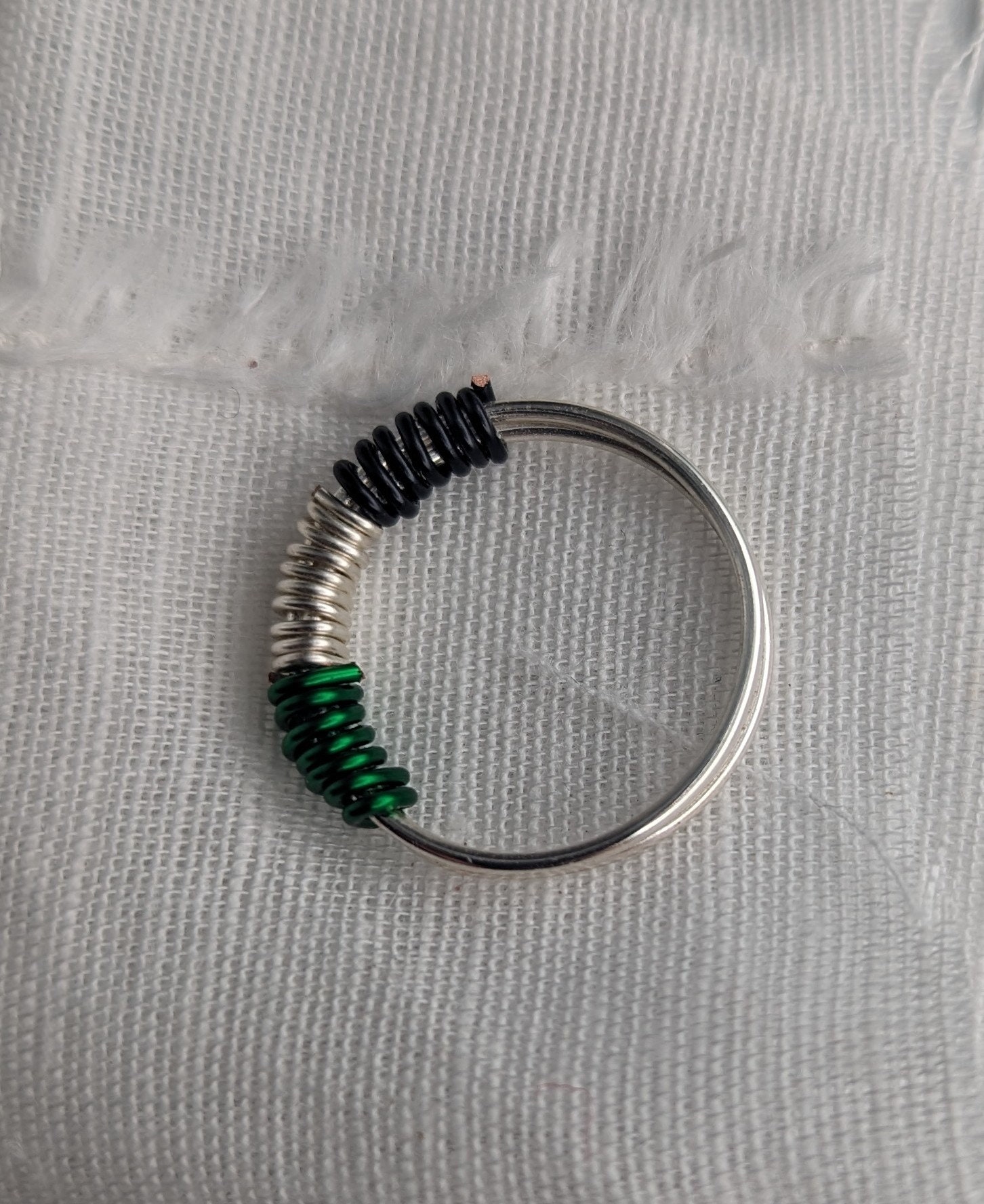 Aromantic Pride Flag Ring: Wire Wrapped Stacking Jewelry - Etsy