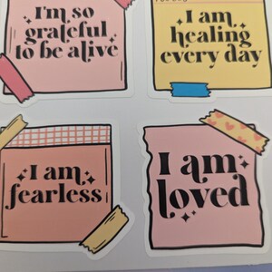 Note to Self Stickers | Positive Self Care Self Love Affirmations ...