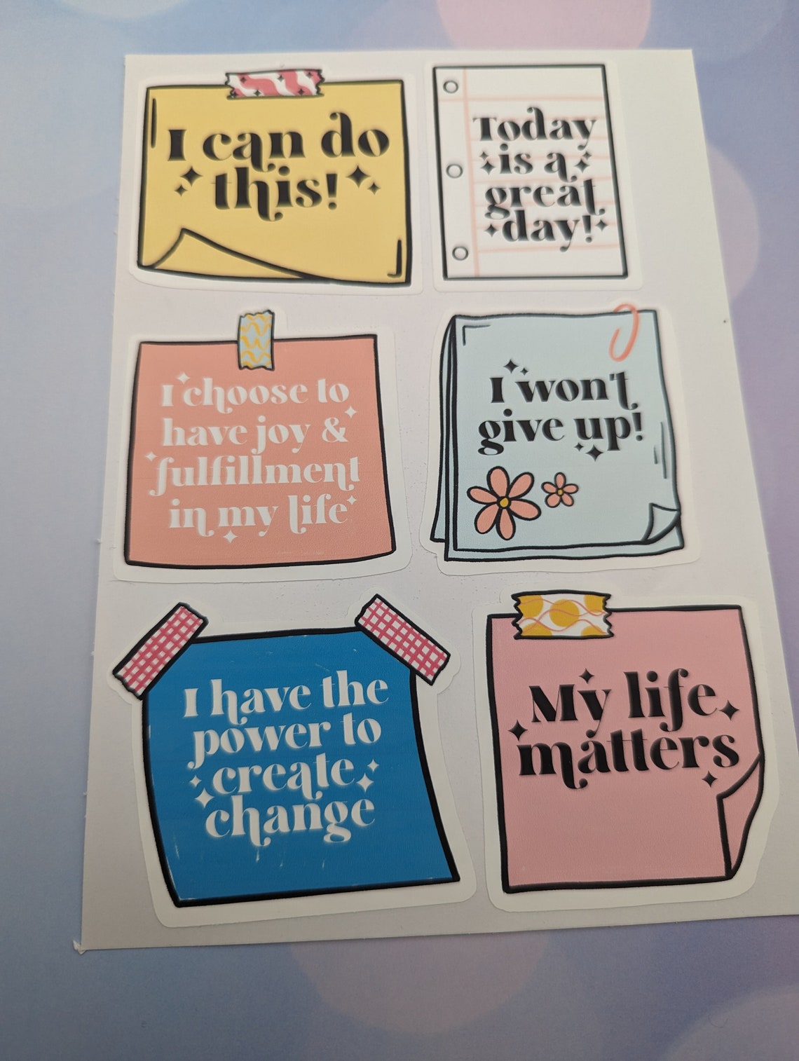 Note to Self Stickers Positive Self Care Self Love Affirmations ...