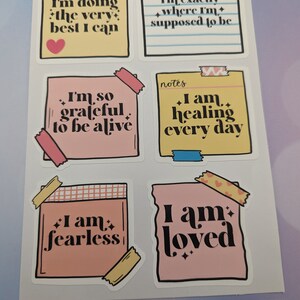 Note to Self Stickers | Positive Self Care Self Love Affirmations ...