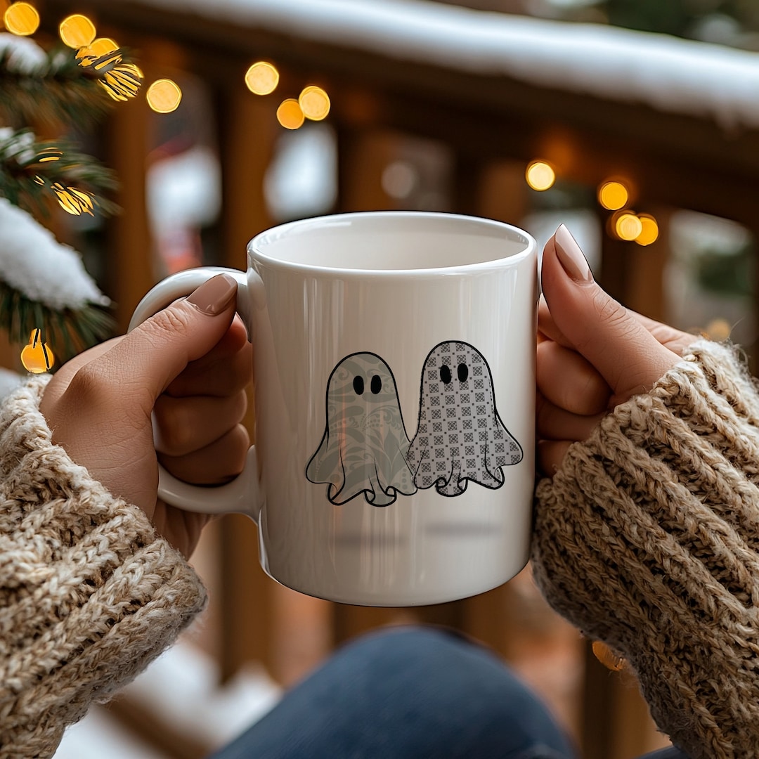 Spooky Ghost Coffee Mug Halloween Coffee Cup for Women Spooky Season ...