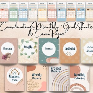 Printable Monthly Calendar and Planner: Boho Themed - Etsy