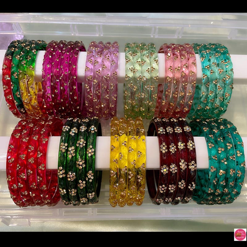Indian Glass. Bangles - Etsy UK