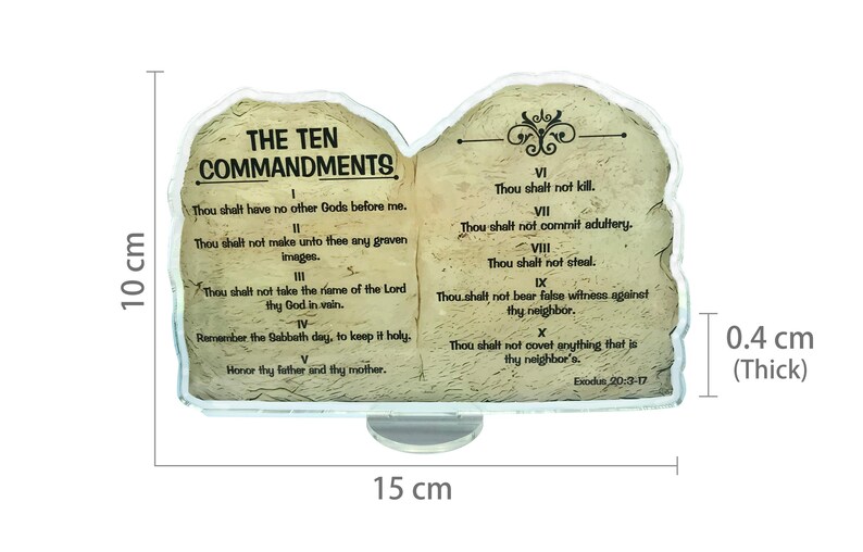 Bible Verse Gifts 10 Commandments Tablet Acrylic Decorative Wall and ...