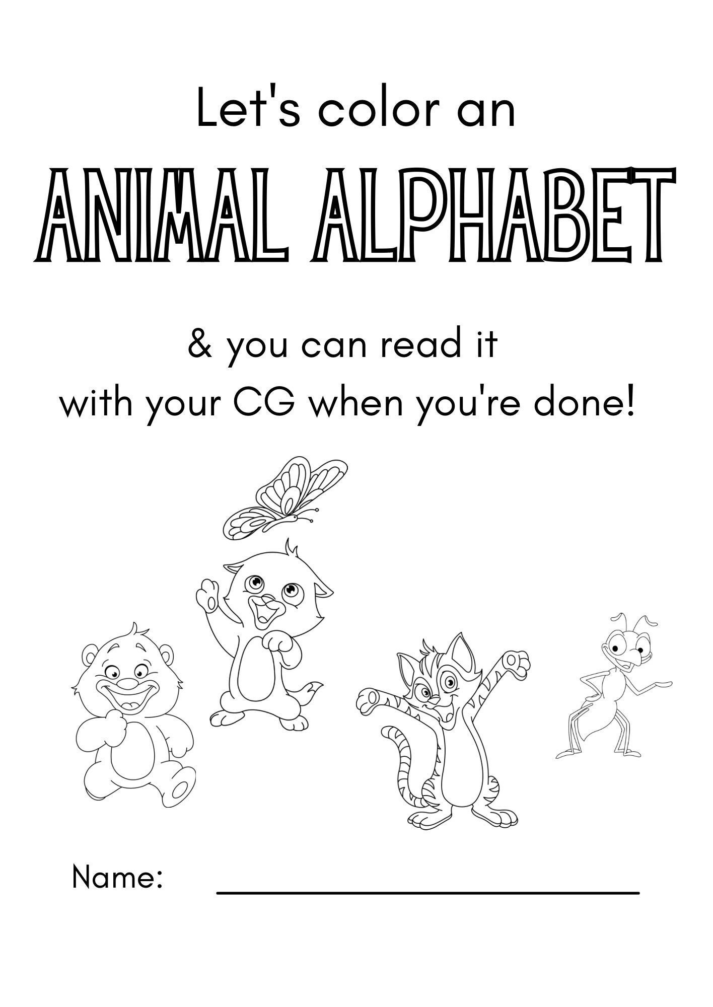 Animal Alphabet Activity Book