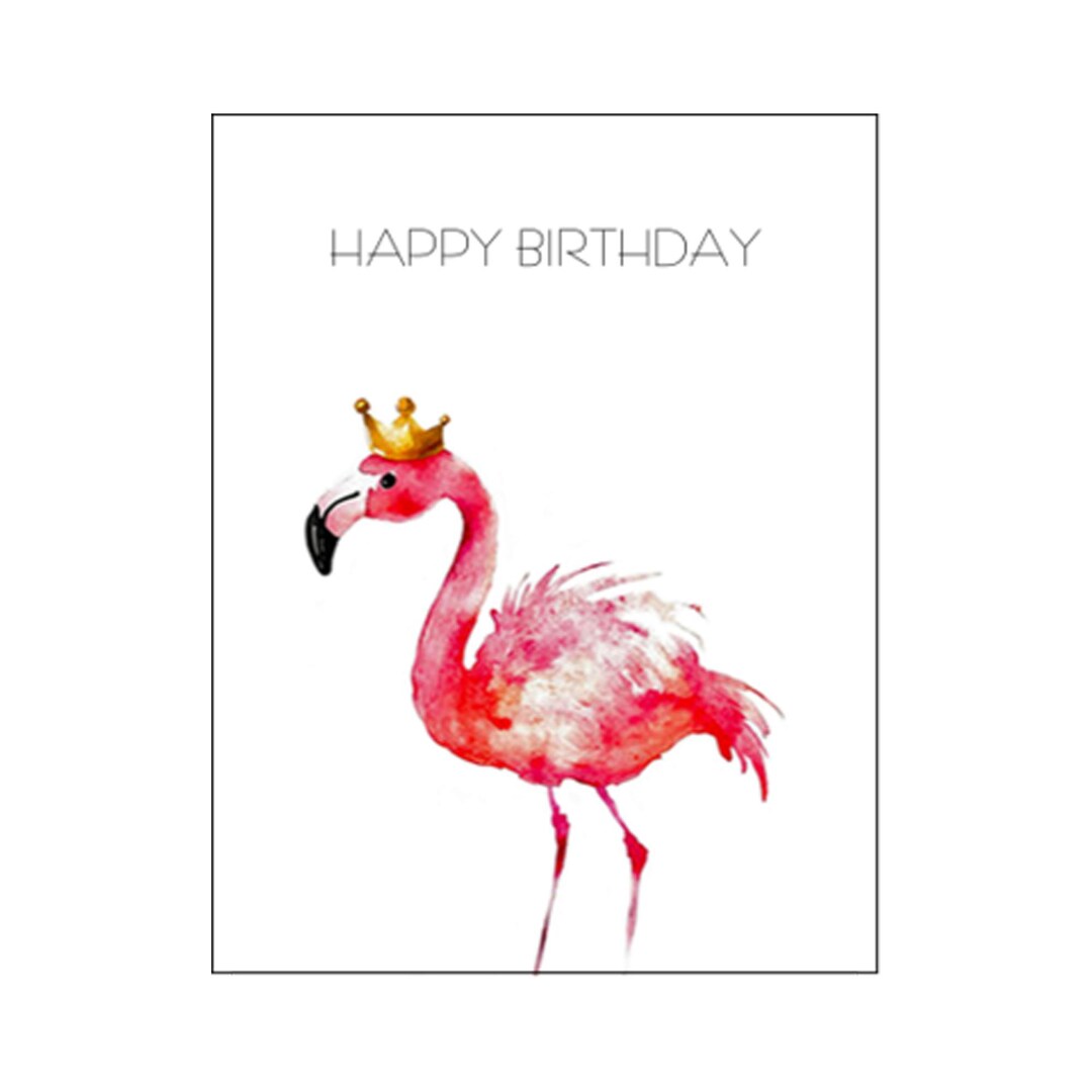 Watercolor Flamingo Birthday Card · Watercolor Birthday Card · Flamingo ...