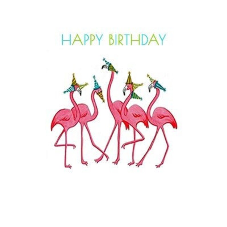 Flamingo Birthday Card - Etsy