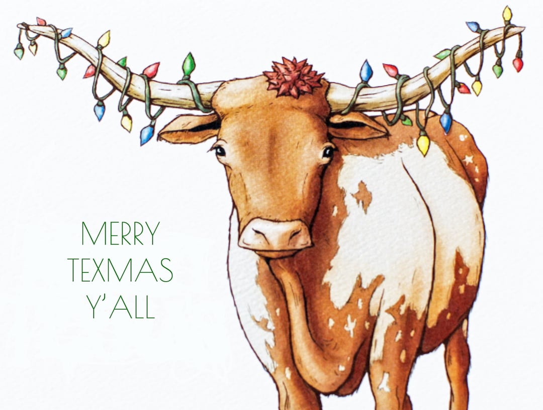 Texas Christmas Cards - Etsy