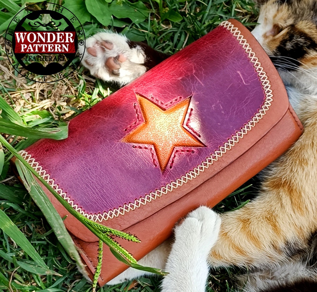 Star Wallet Pattern / Long Wallet Pattern / Leather Pattern / Wallet ...