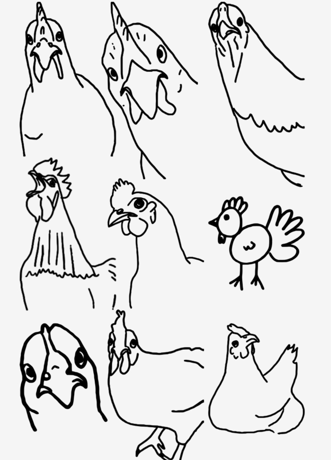 Chicken Decal, Vinyl Decal, Chicken Outline - Etsy
