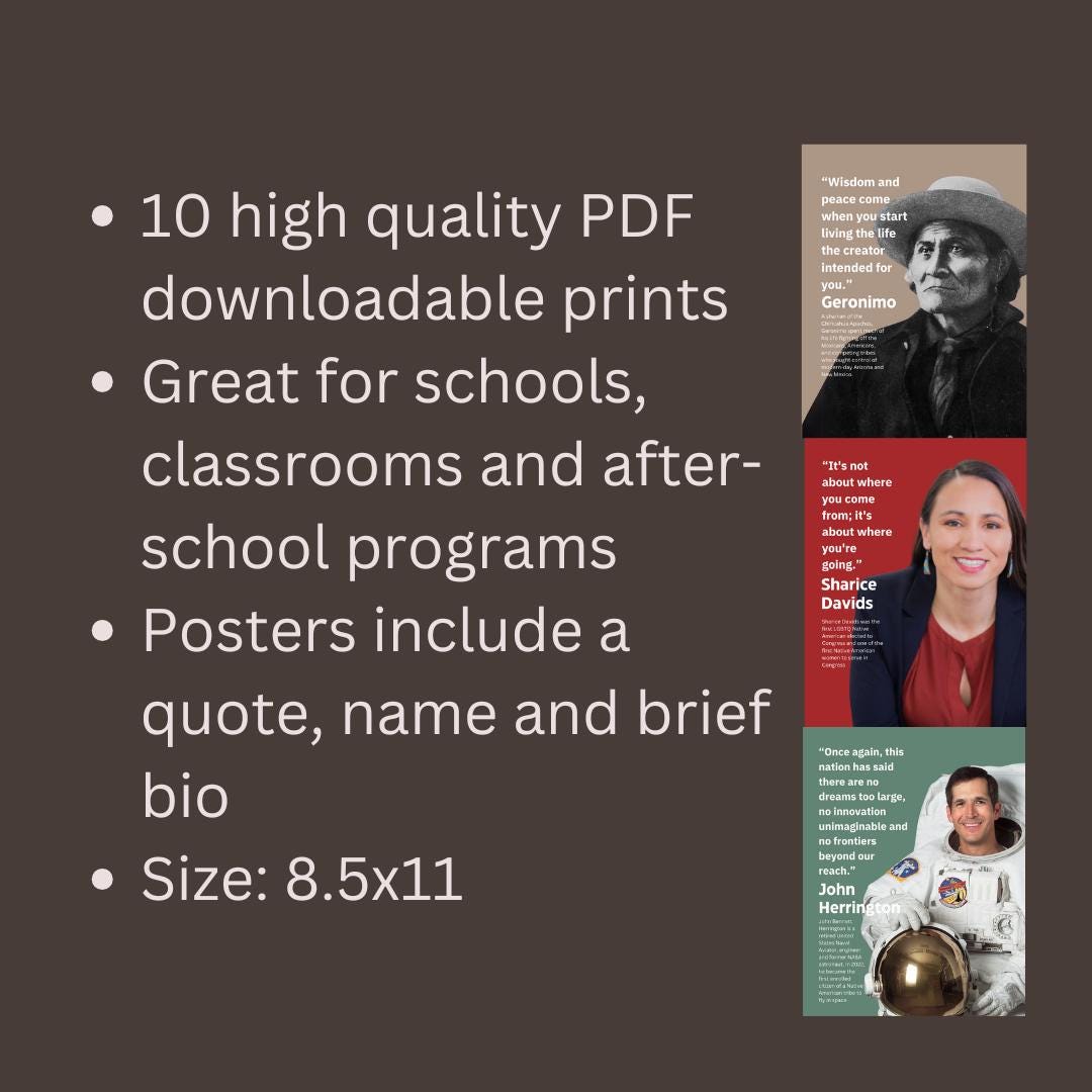 Native American Heritage Month Posters I Digital Download I 10 Posters ...