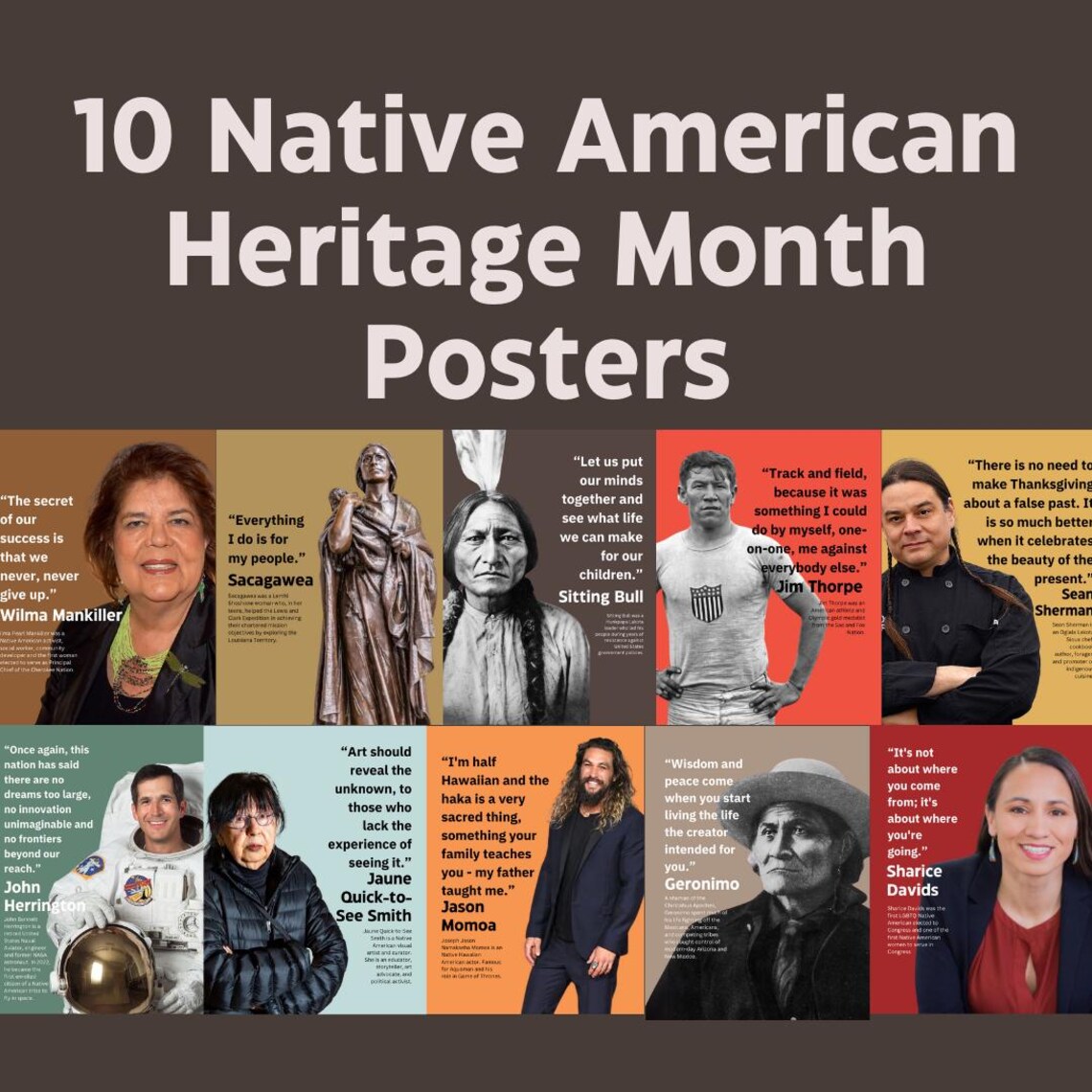 Native American Heritage Month Posters I Digital Download I 10 Posters ...