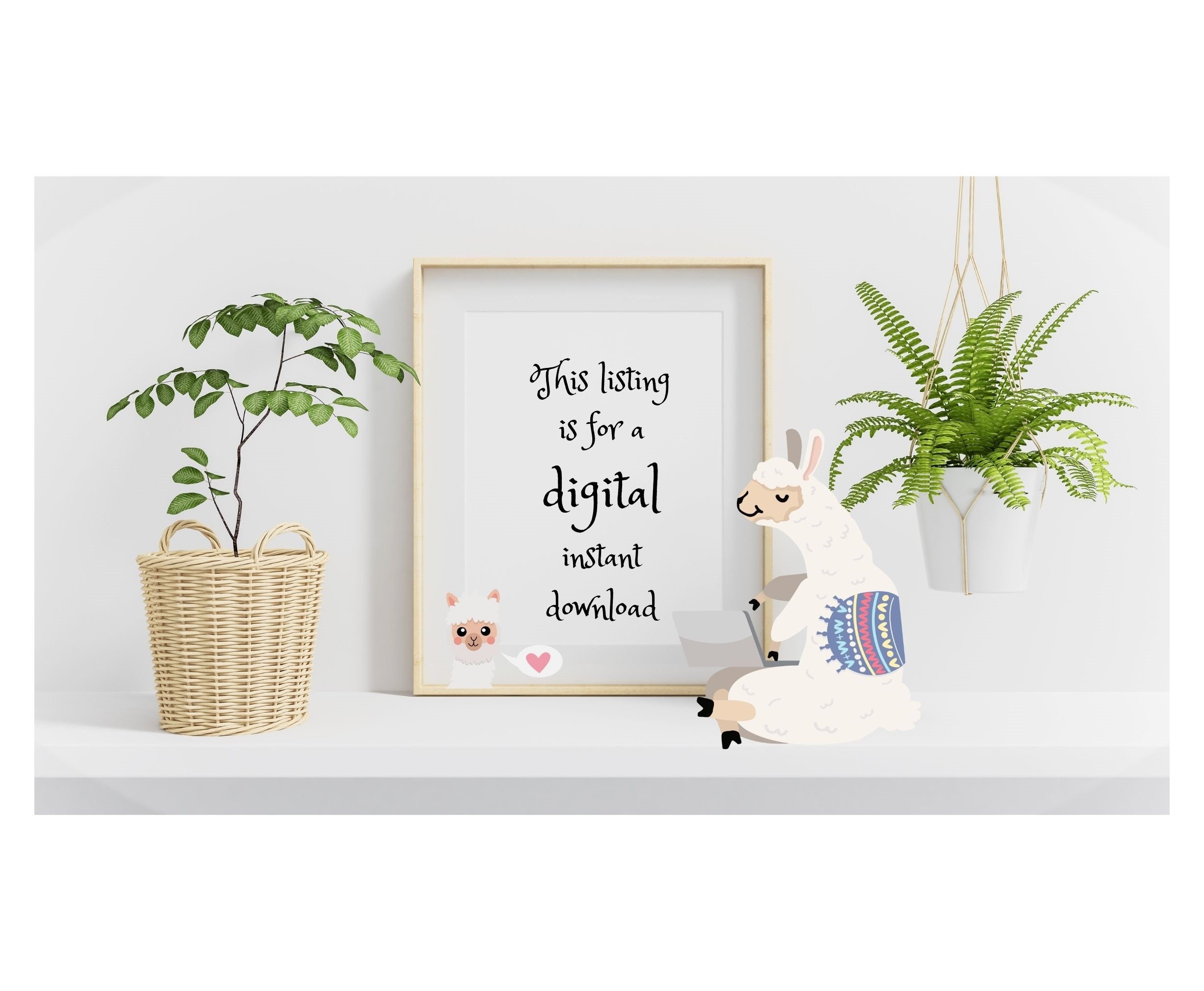 Printable Alpaca Thank You Card. Instant Download. - Etsy