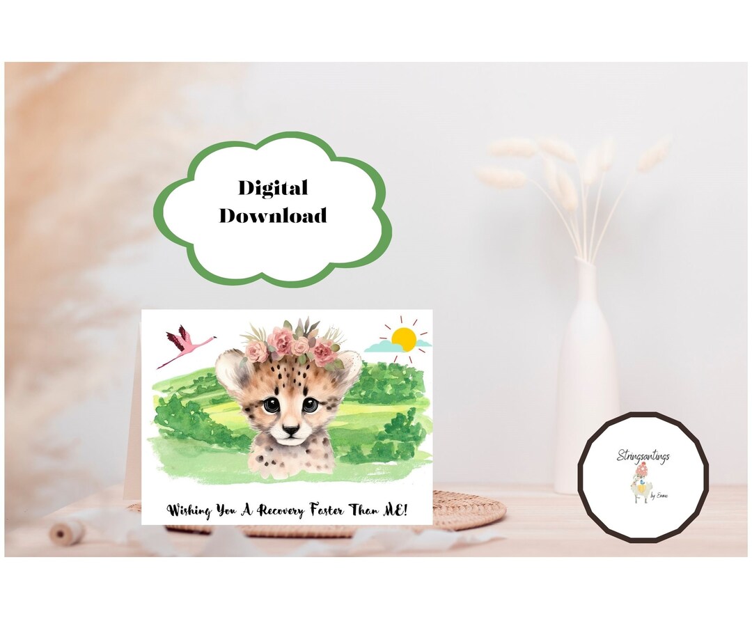 Speedy Recovery Get Well Greeting Card. Instant Download. Printable - Etsy