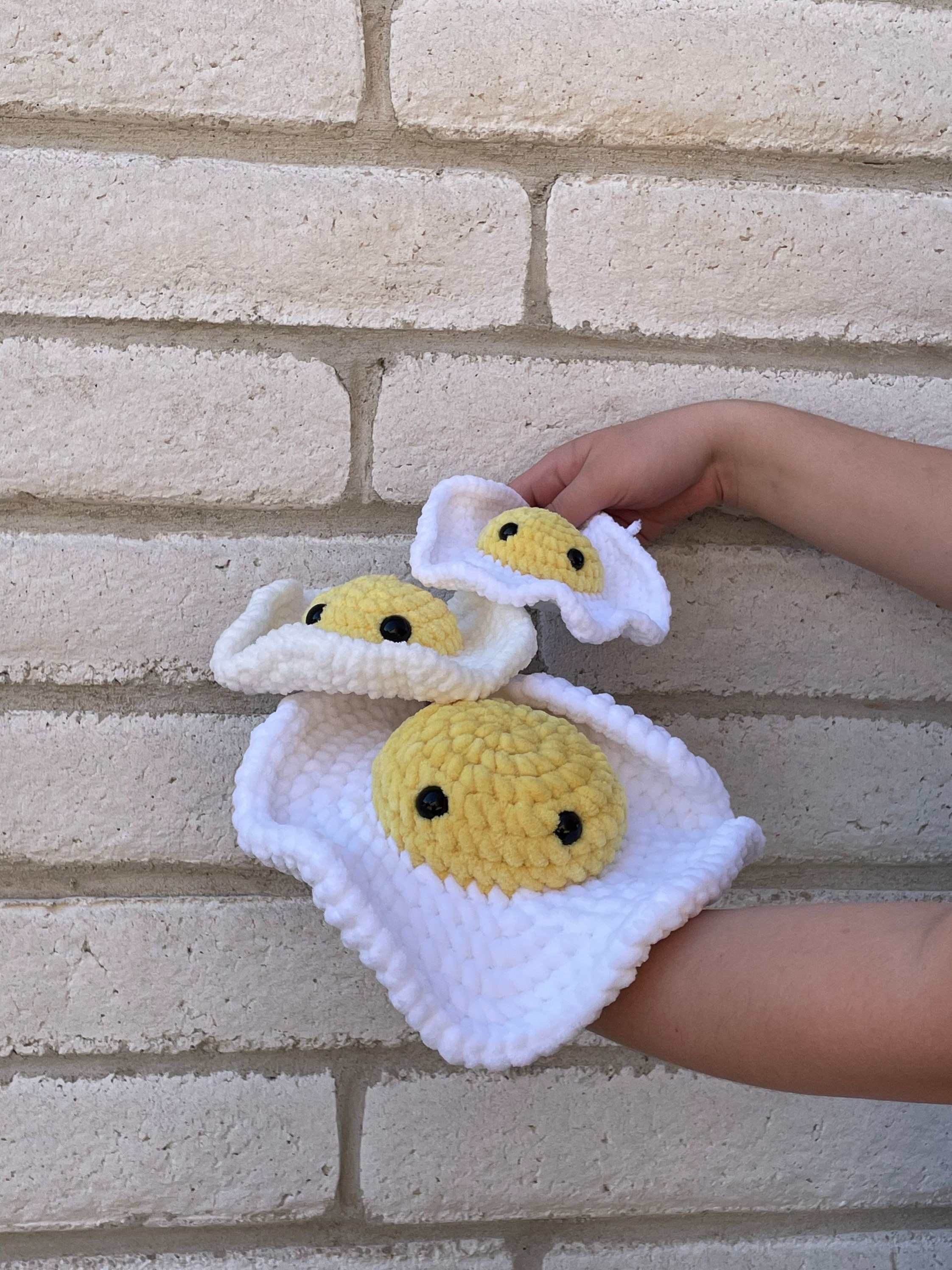 Egg Stuffies / Fried Egg Plushies / Fried Egg Amigurumi - Etsy