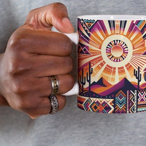 Southwestern Coffee Cup Desert Oasis Coffee Cup Arizona Inspired Coffee ...