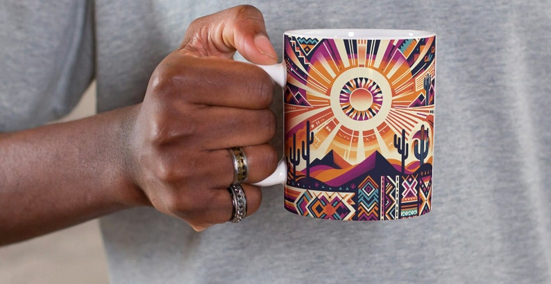 Southwestern Coffee Cup Desert Oasis Coffee Cup Arizona Inspired Coffee ...