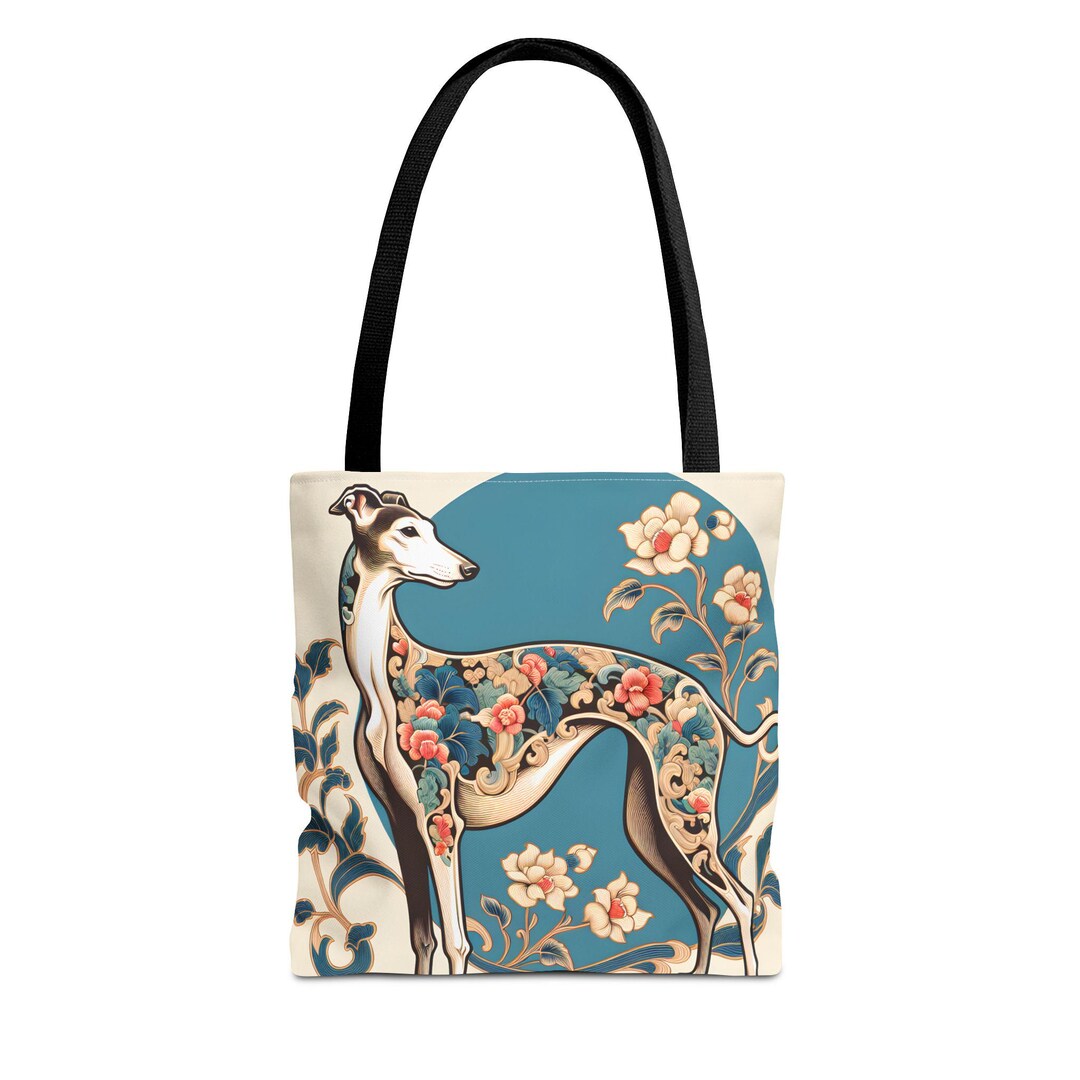 Italian Greyhound Tote Bag Chinese Inspired Design Whippet Tote Bag for ...