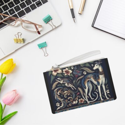 Colorful Italian Greyhound & Whippet Women's Clutch With Zipper ...