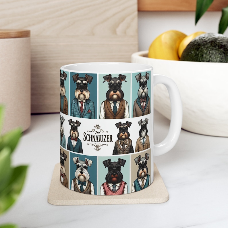 Schnauzer Coffee Mug | Boho Tea Mug | Dog Lover Gift | Schnauzer Lover ...