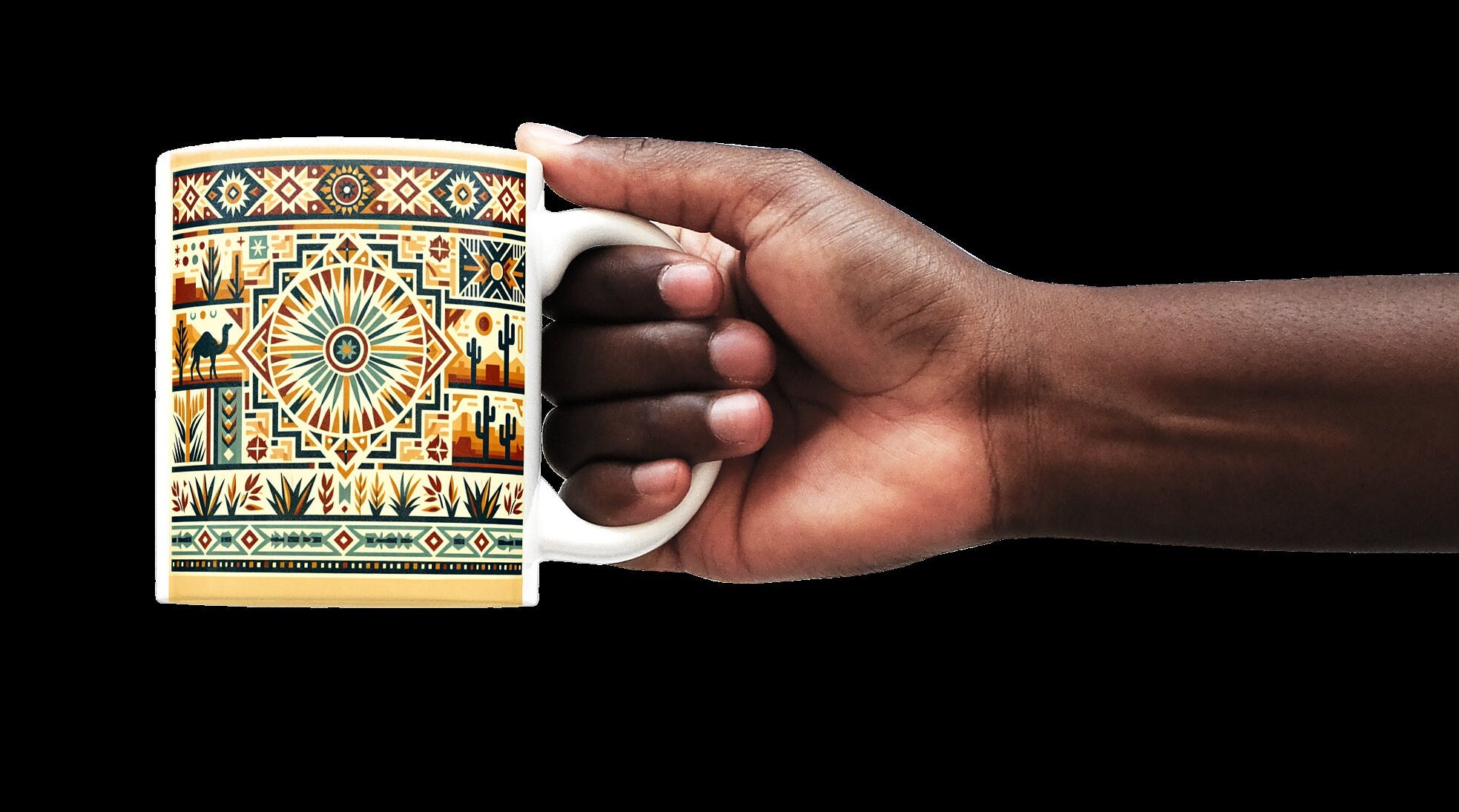 Southwestern Mug Handcrafted Motif Ceramic 15 Oz Gift for Her Arizona ...