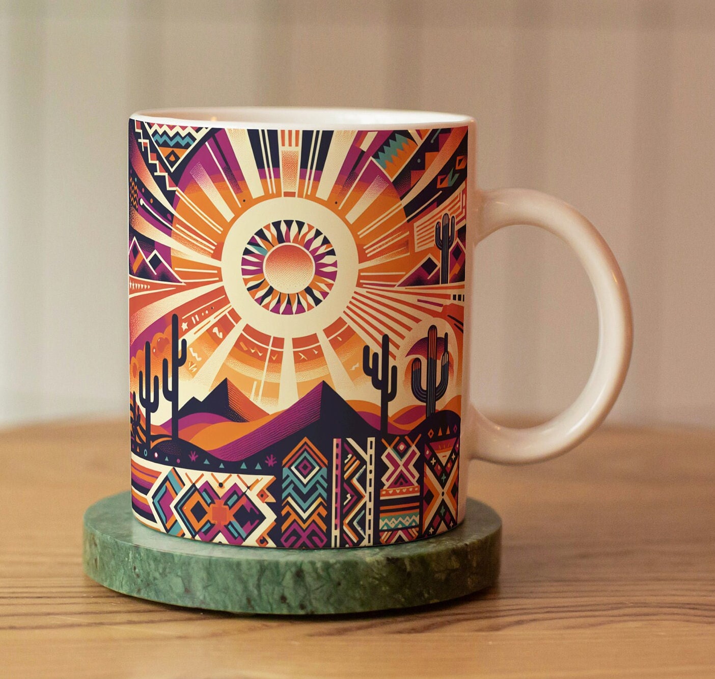 Southwestern Coffee Cup Desert Oasis Coffee Cup Arizona Inspired Coffee ...
