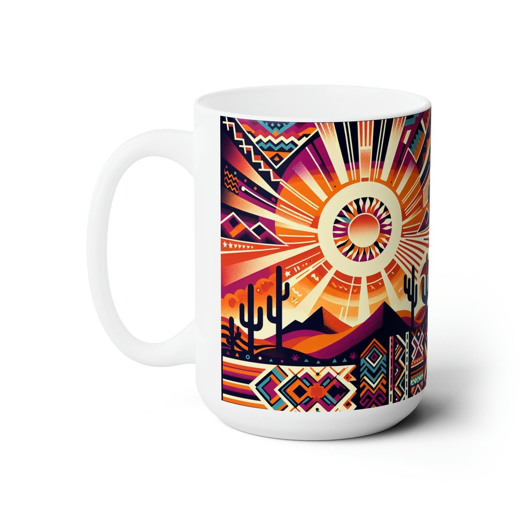 Southwestern Coffee Cup Desert Oasis Coffee Cup Arizona Inspired Coffee ...