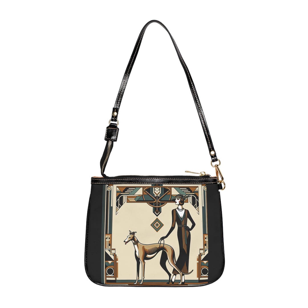 Art Deco Greyhound Crossbody Bag, Small Shoulder Purse, Whippet Italian ...