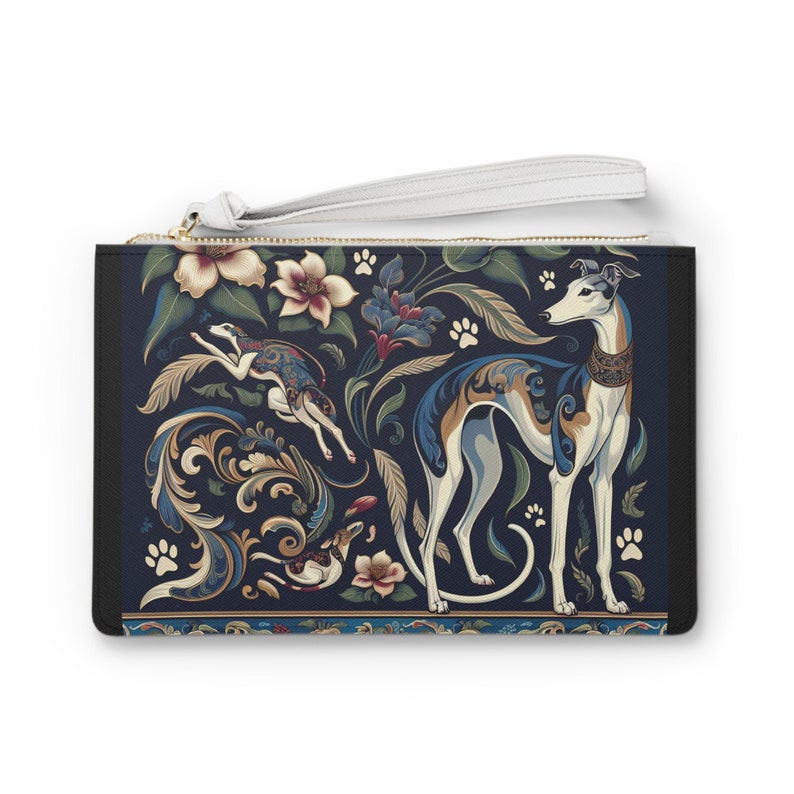 Colorful Italian Greyhound & Whippet Women's Clutch With Zipper ...