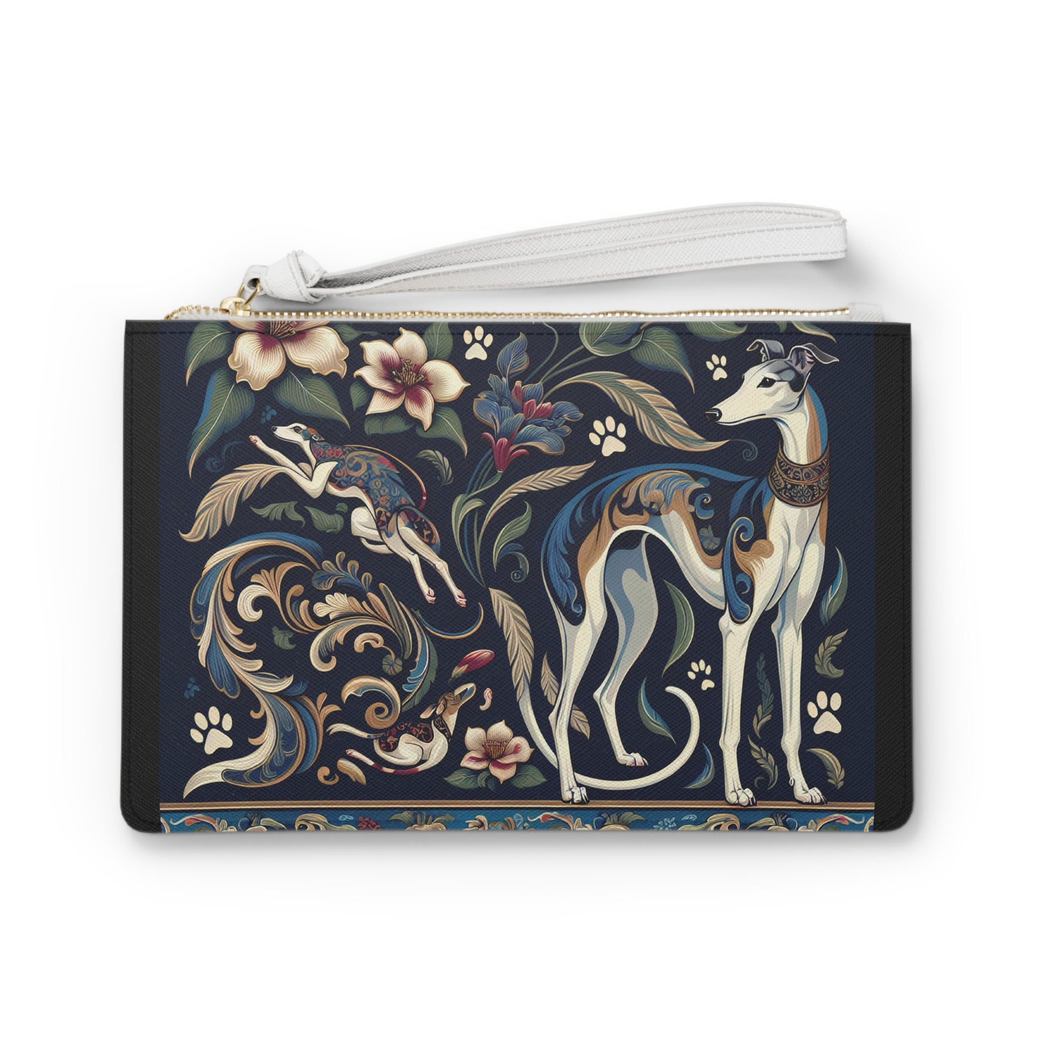 Colorful Italian Greyhound & Whippet Women's Clutch With Zipper ...