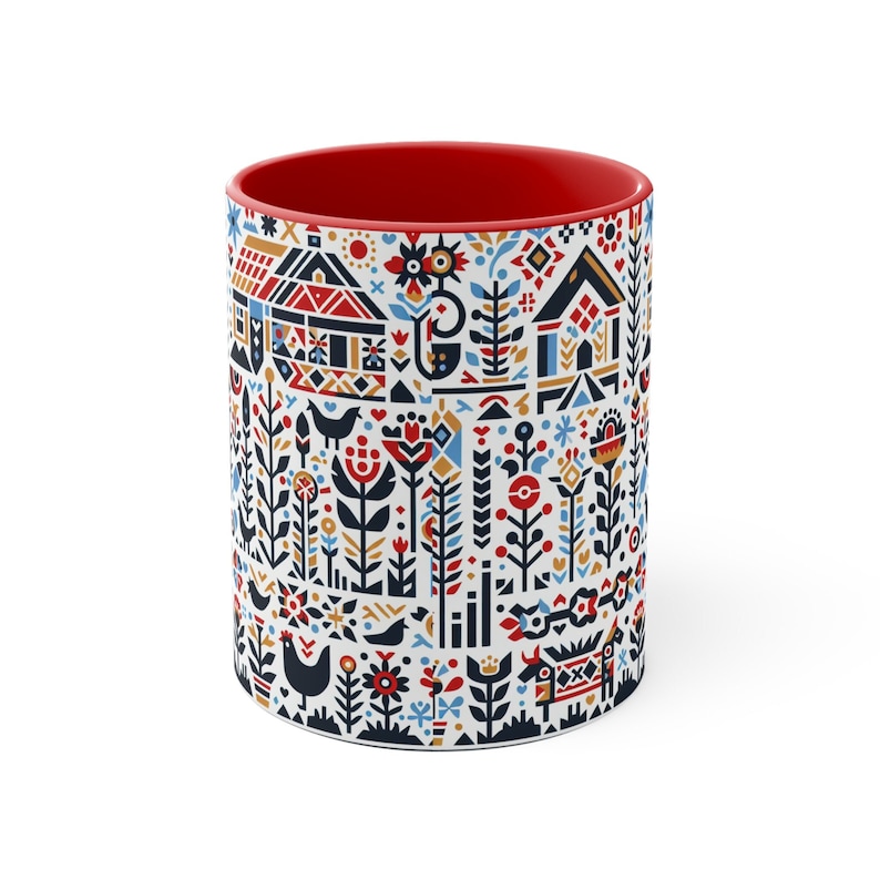 America Colonial PA Dutch Folkart Designs Coffee Cup Pennsylvania Dutch ...