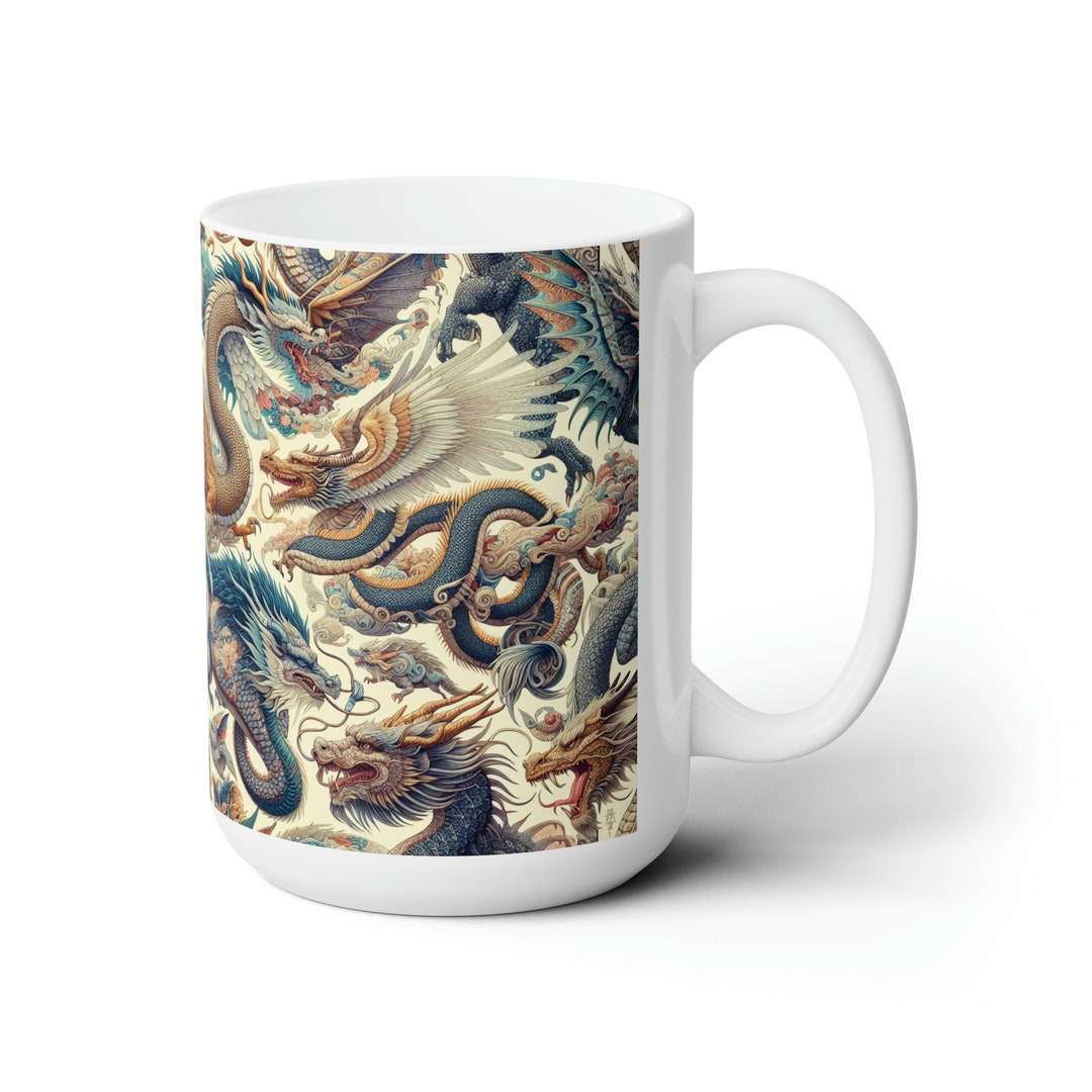 Mug Coffee Dragon Unique Asian Inspired Design Gift for Coffee Lover ...
