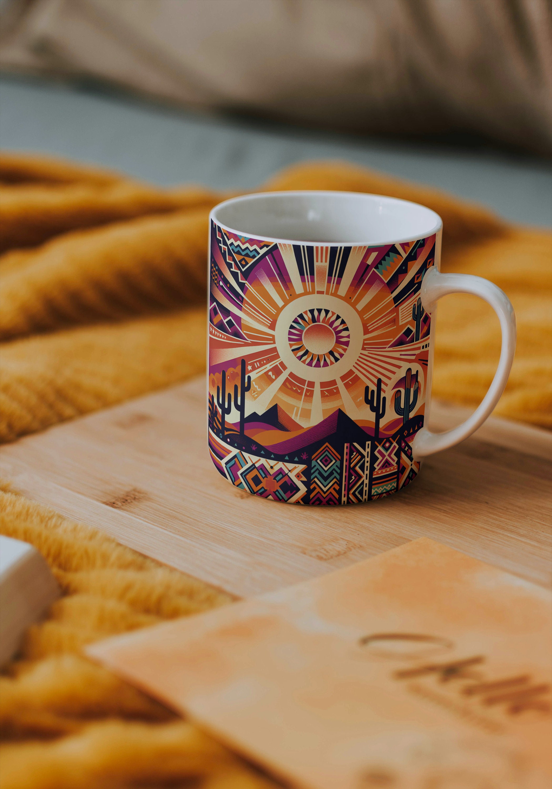 Southwestern Coffee Cup Desert Oasis Coffee Cup Arizona Inspired Coffee ...