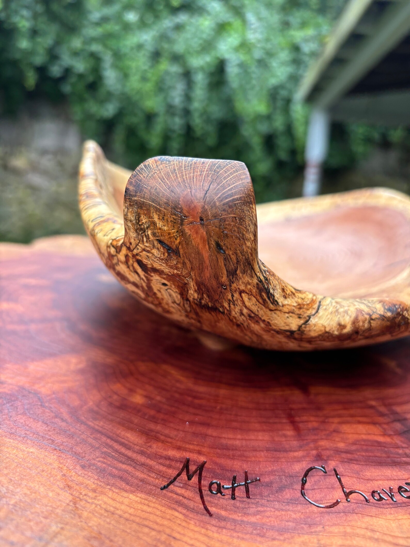 Spalted Live Edge Oak Bowl - Etsy