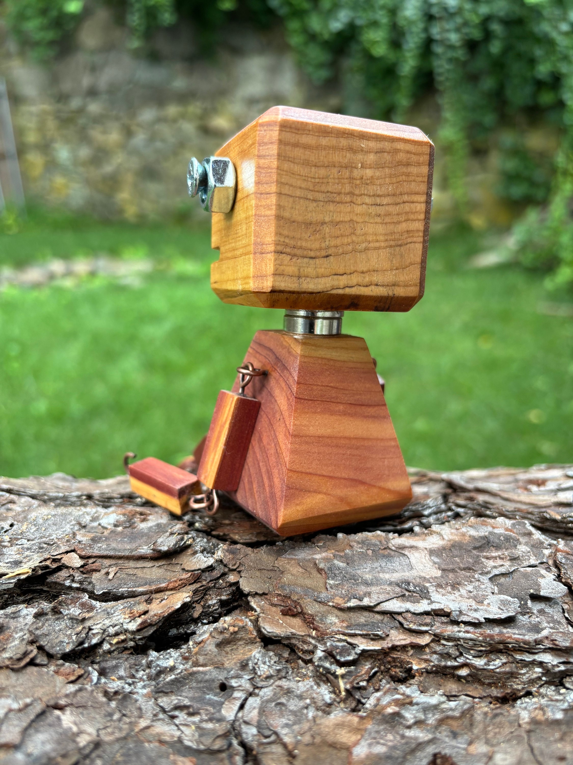 Cedar-bot Wood Toy Robot - Etsy