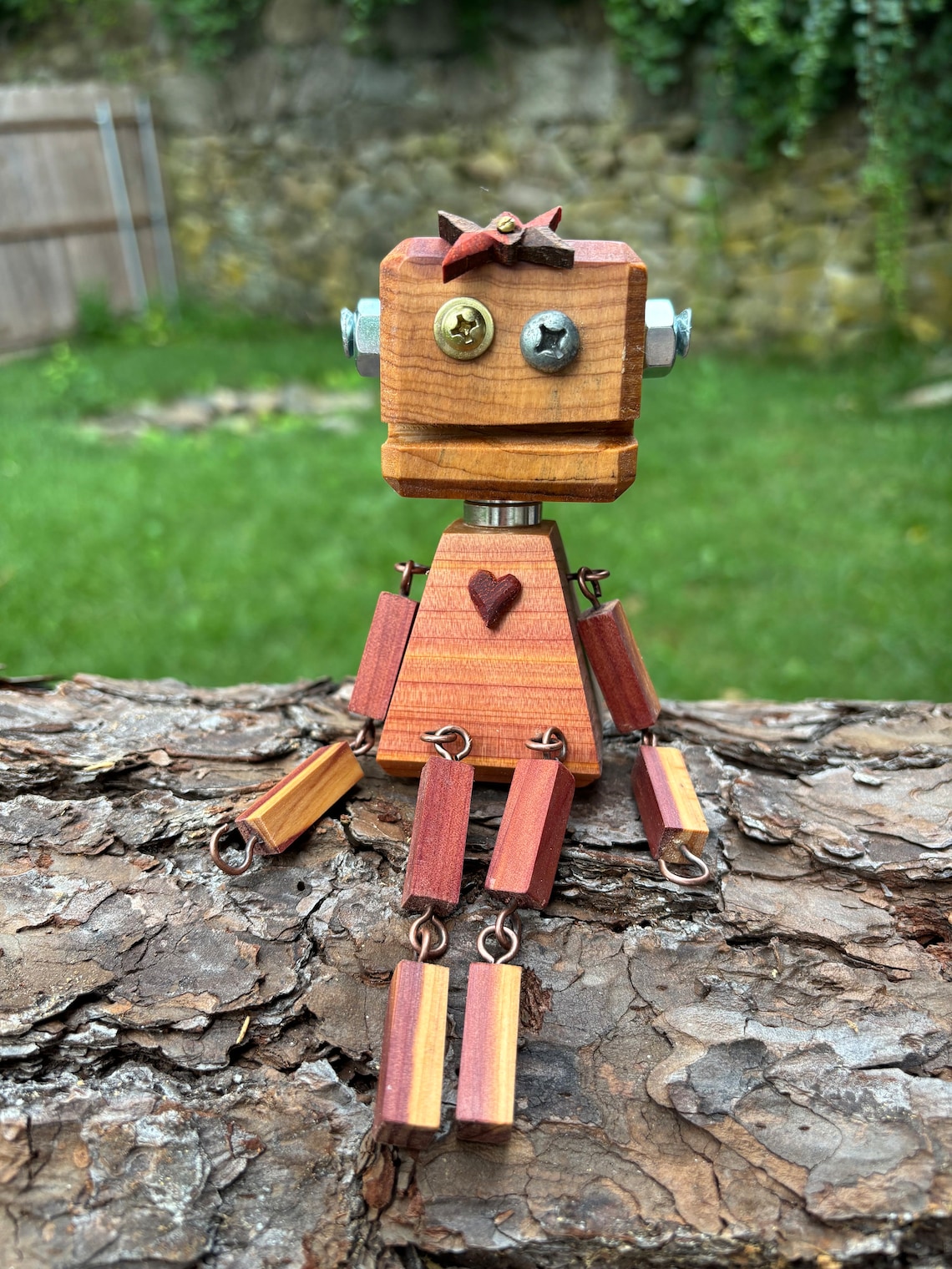 Cedar-bot Wood Toy Robot - Etsy