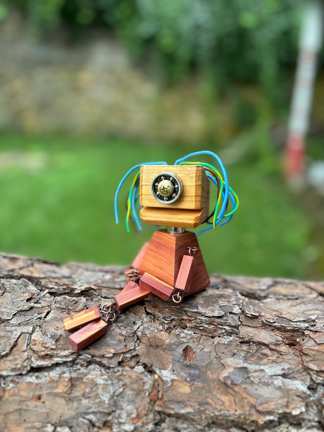 Cedar-bot Wood Toy Robot - Etsy
