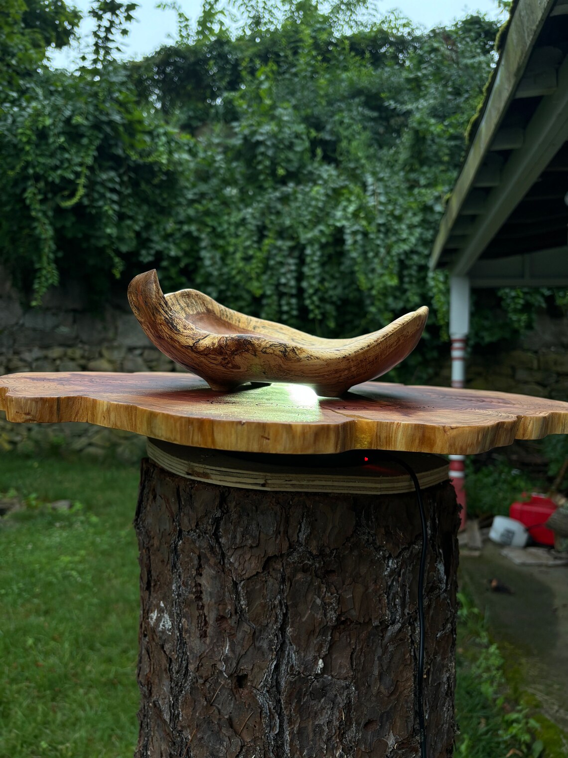 Spalted Live Edge Oak Bowl - Etsy
