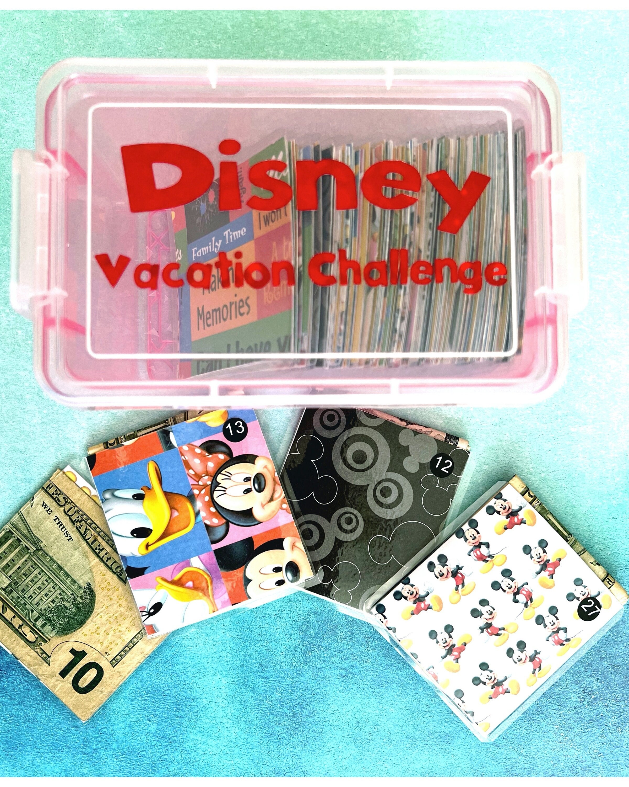 Disney 100 Envelope Vacation Challenge Box - Etsy