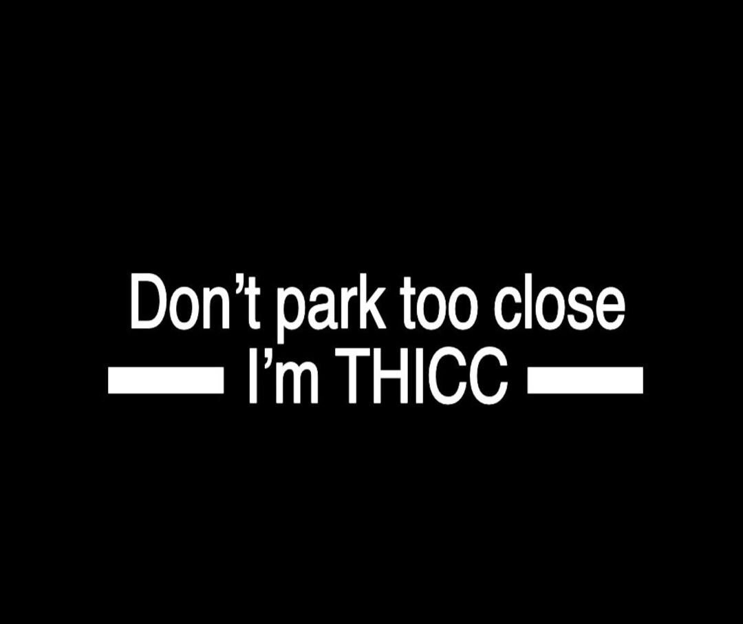 Thicc Vinyl Decal - Etsy