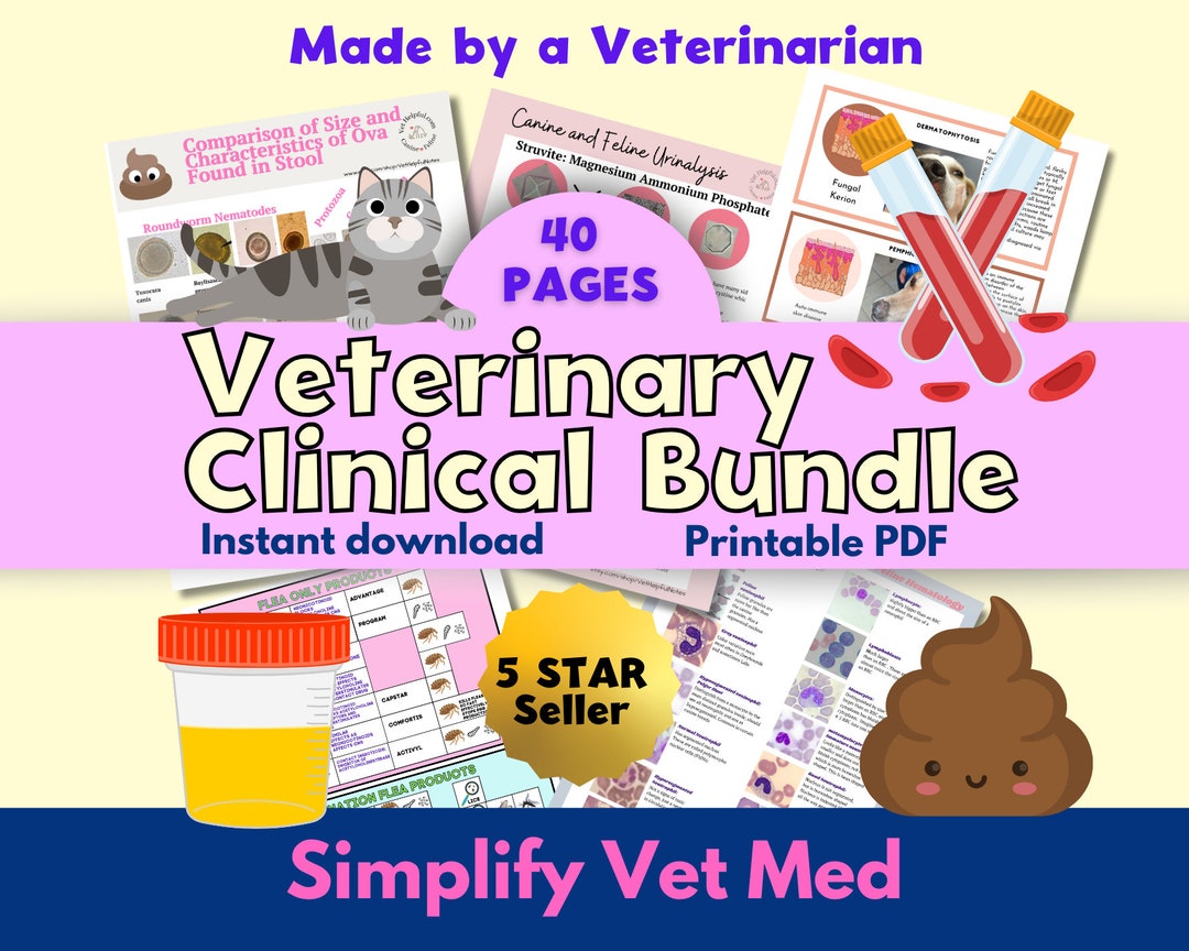 Veterinary Clinical Bundle: Hematology, Urinalysis, Fecal Parasites ...
